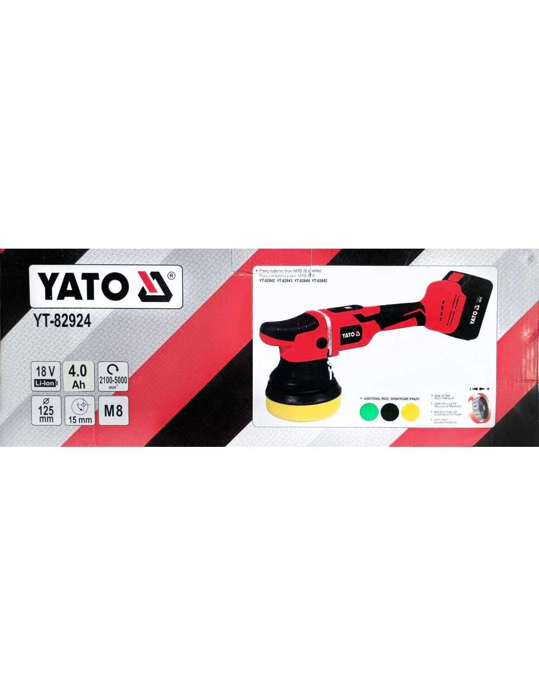 POLISSEUSE ORBITAL + 1 BATTERIE 18V + CHARGEUR + EPONGES - MPI 974